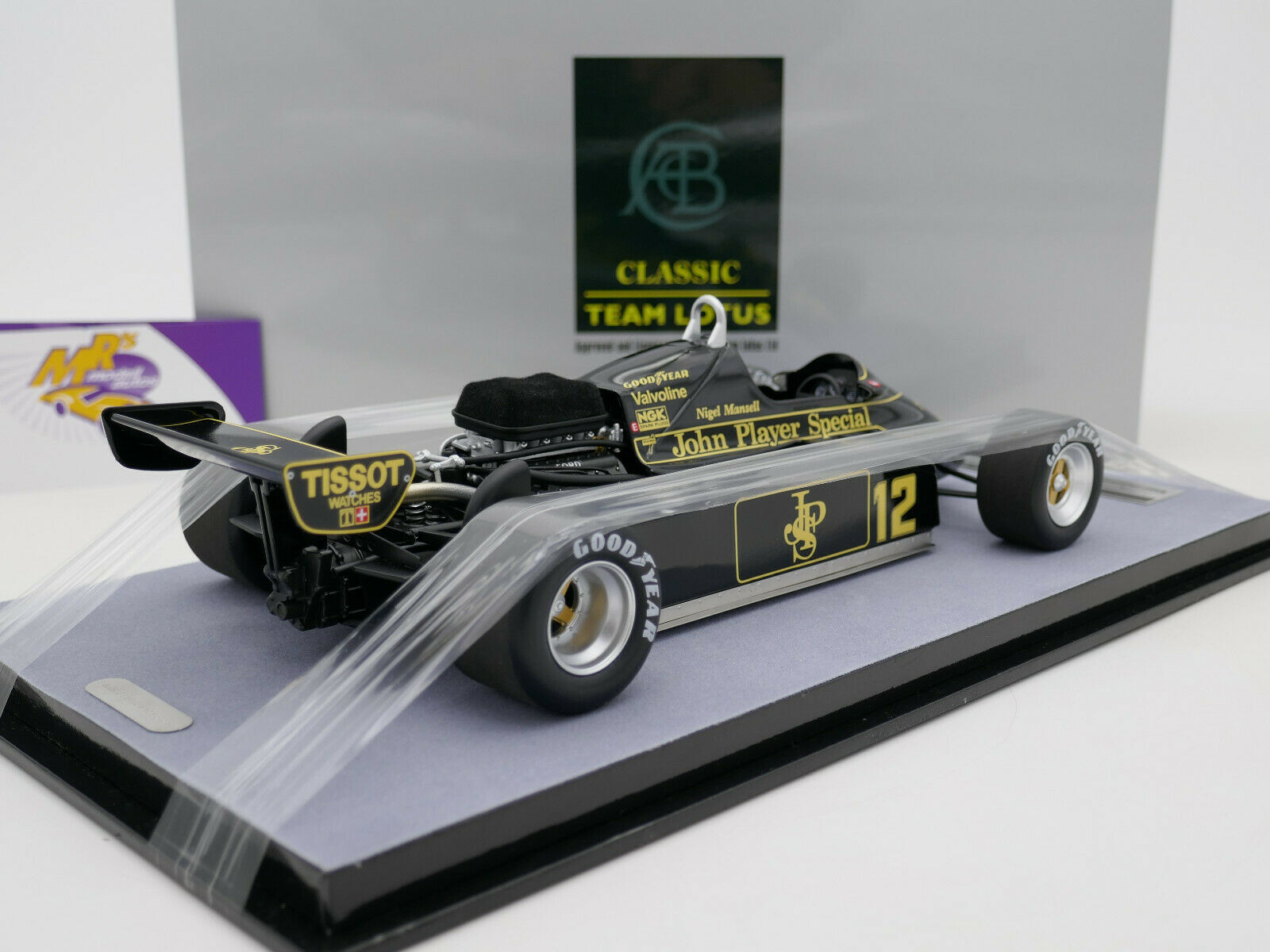 Mrs Modellautos - Tecnomodel TM18-174B # Lotus 91 F1 Nr.12 Monaco GP 1982 " Nigel Mansell " 1:18