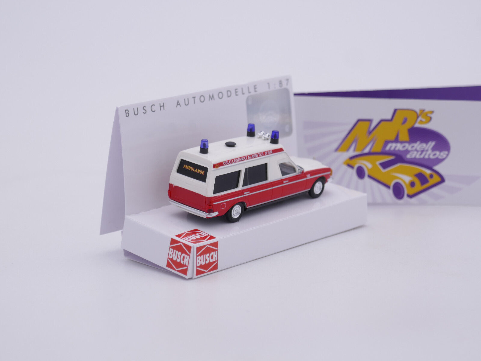 Mrs Modellautos - Busch 52214 # Mercedes-Benz VF 123 Miesen weiß-rot ...