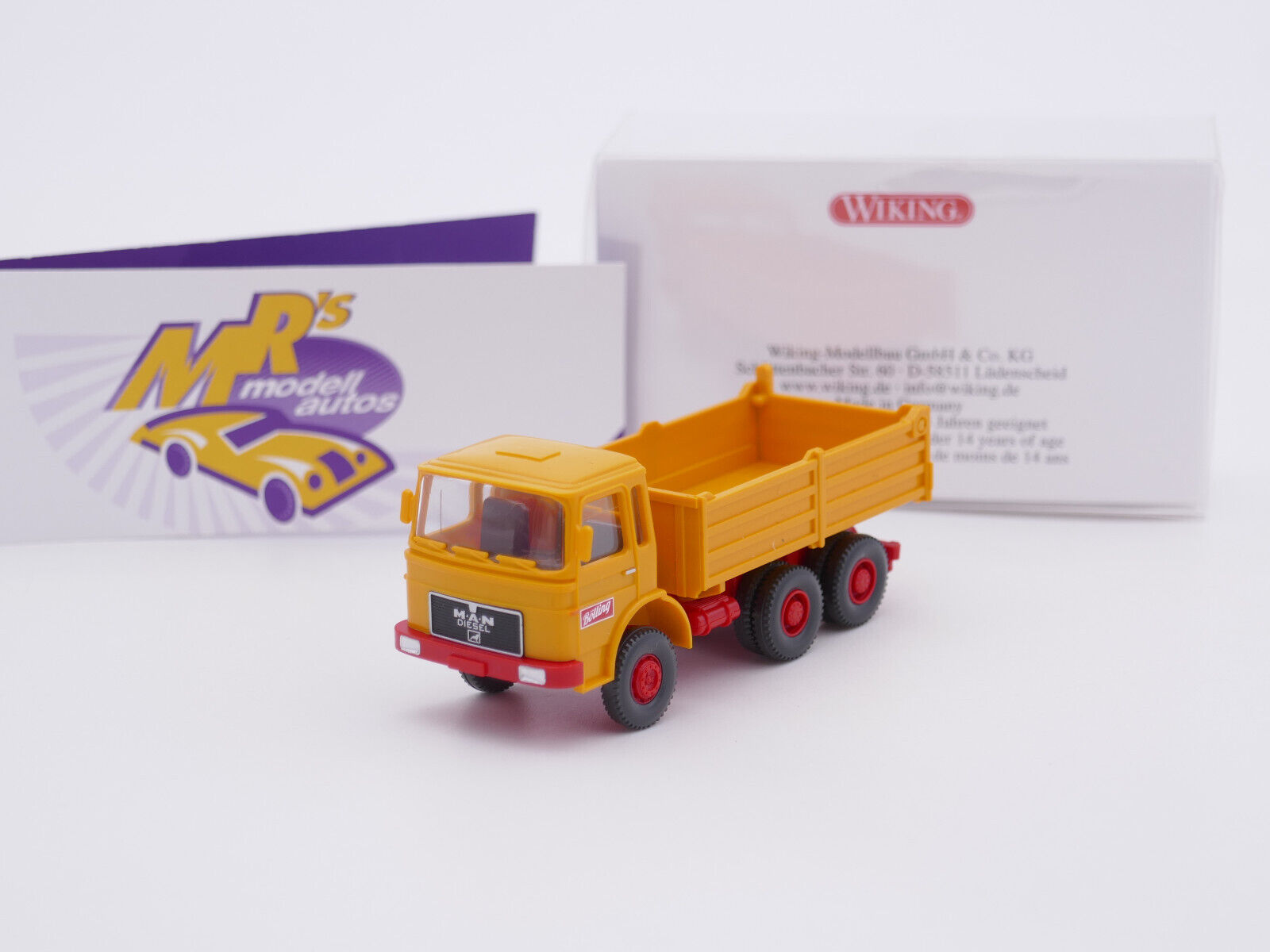 Mrs Modellautos - Wiking 0673 11 # MAN Hochbordkipper " Bölling ...