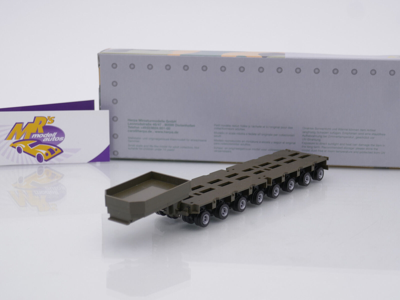 Mrs Modellautos - Herpa 746953 # Goldhofer THP-SL Tiefladeauflieger 8a Militärversion ...