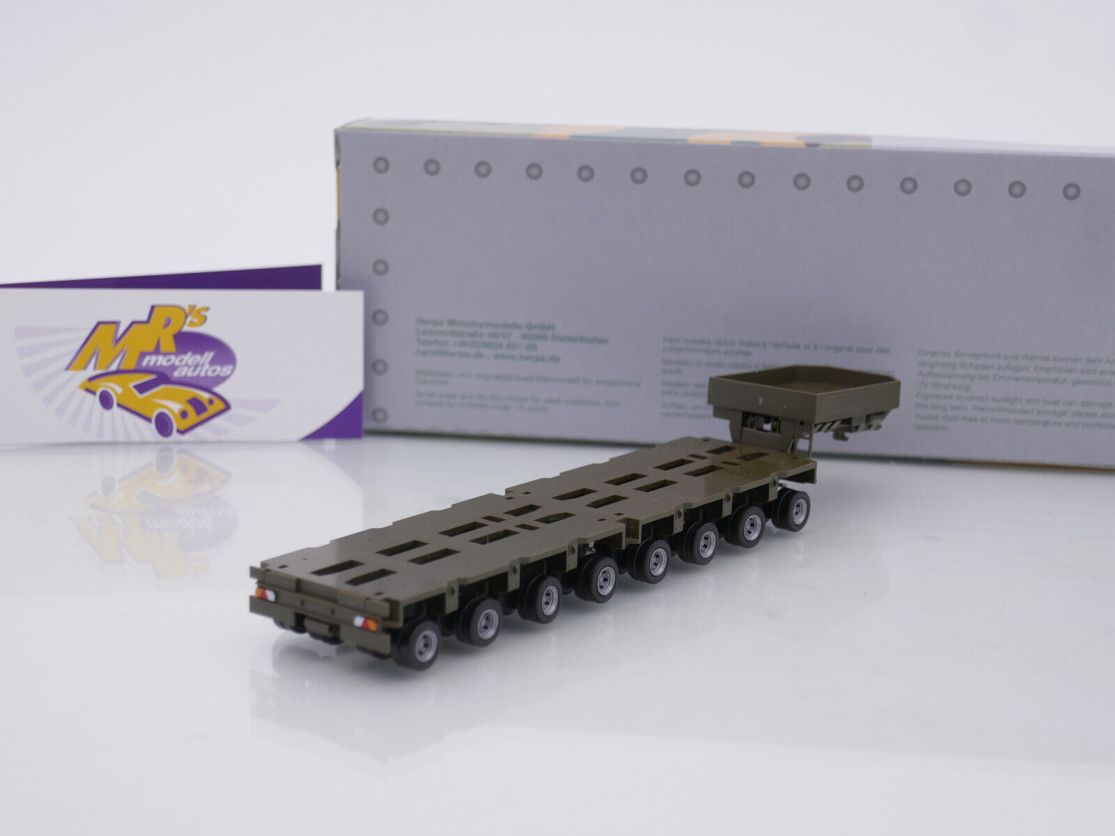 Mrs Modellautos - Herpa 746953 # Goldhofer THP-SL Tiefladeauflieger 8a Militärversion ...