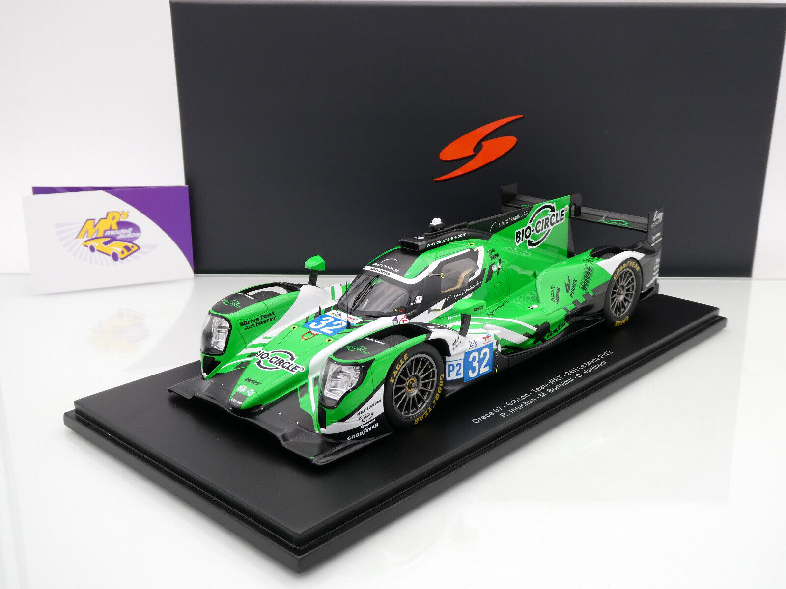 Mrs Modellautos - Spark 18S811 # Oreca 07 - Gibson LMP2 Nr.32 24h Le Mans 2022 " Team WRT " 1:18