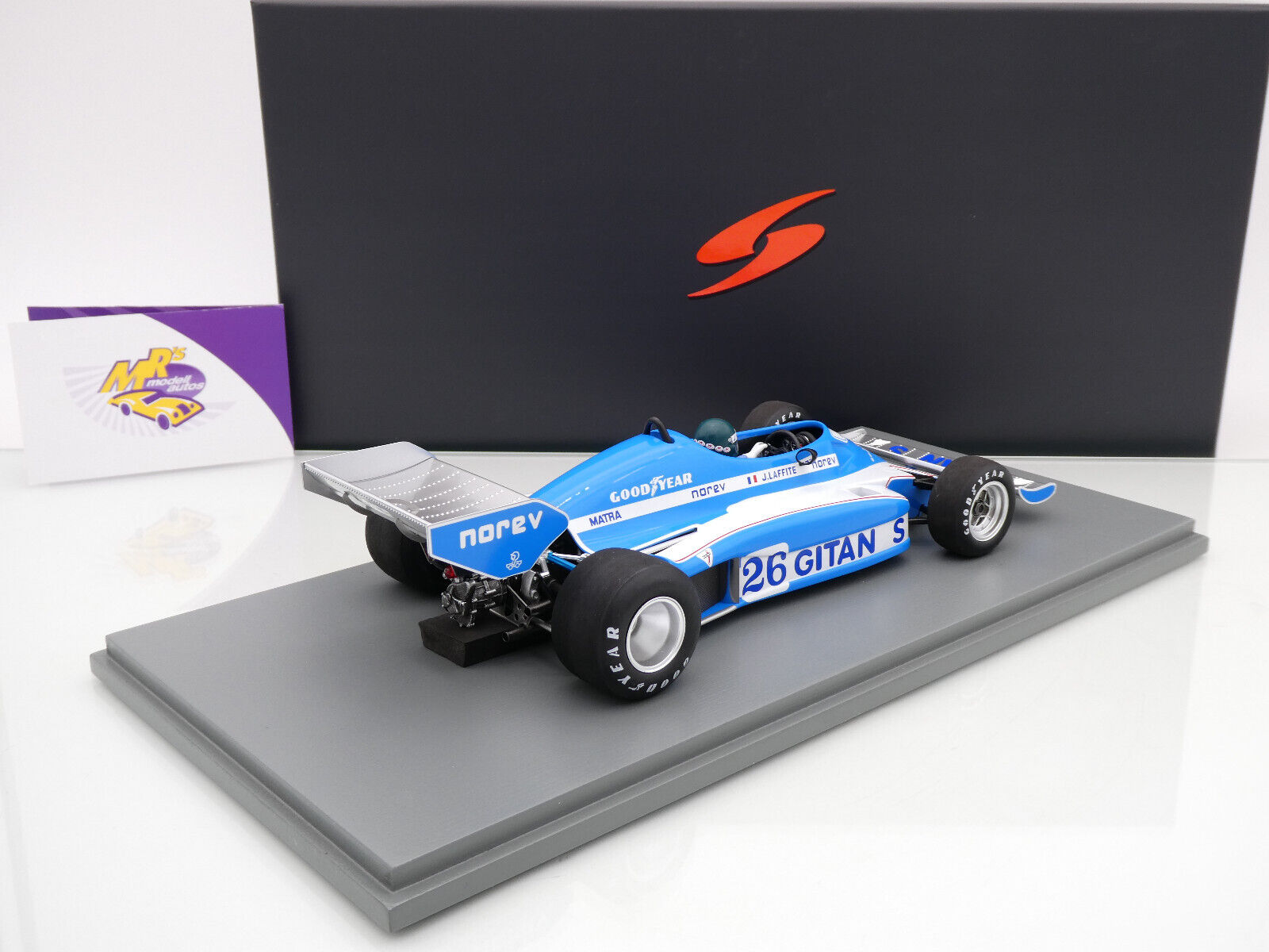 Mrs Modellautos - Spark 18S679 # Ligier JS7 F1 Nr.26 Sieger Sweden GP ...