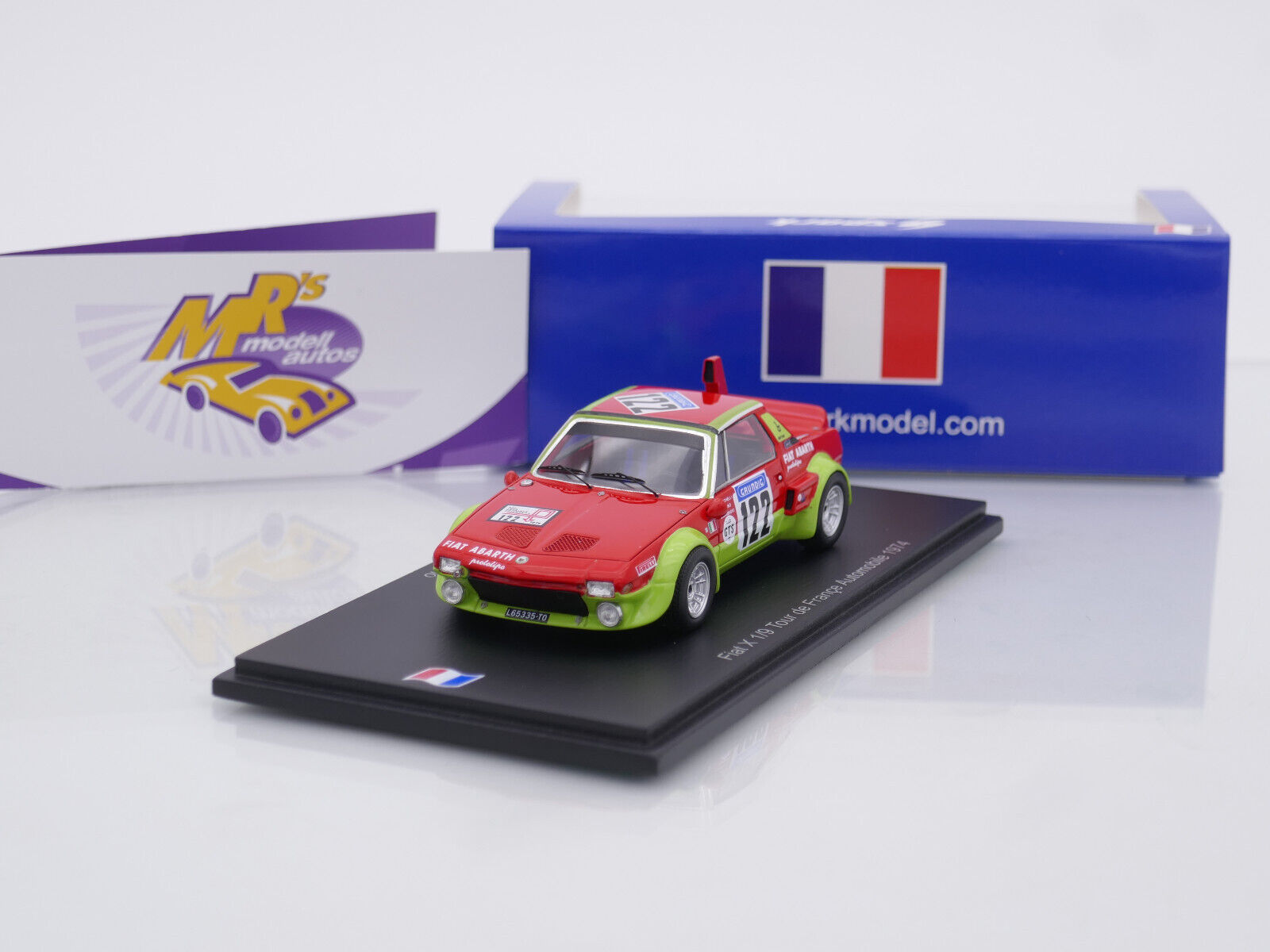 Mrs Modellautos - Spark SF158 # Fiat-Abarth X 1/9 Nr.122 Tour de France ...
