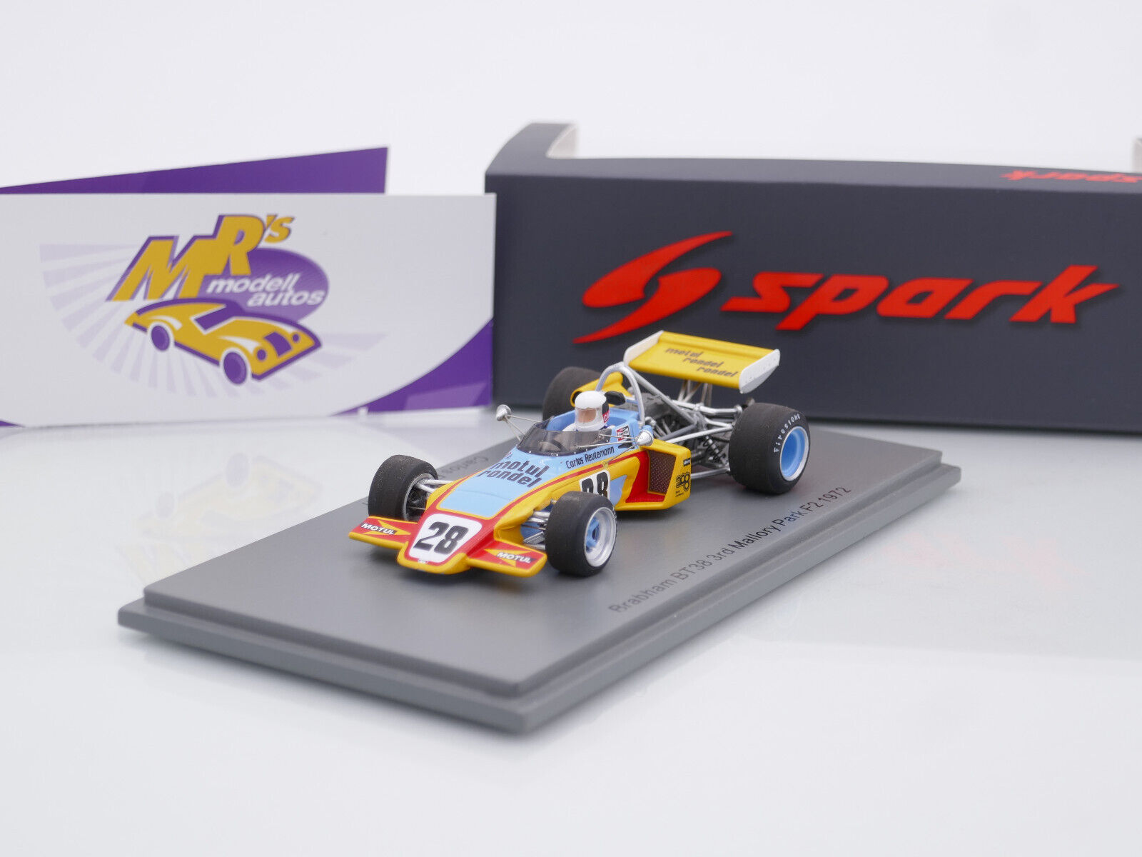 Mrs Modellautos - Spark S7435 # Brabham BT38 3rd Mallory Park F2 GP ...