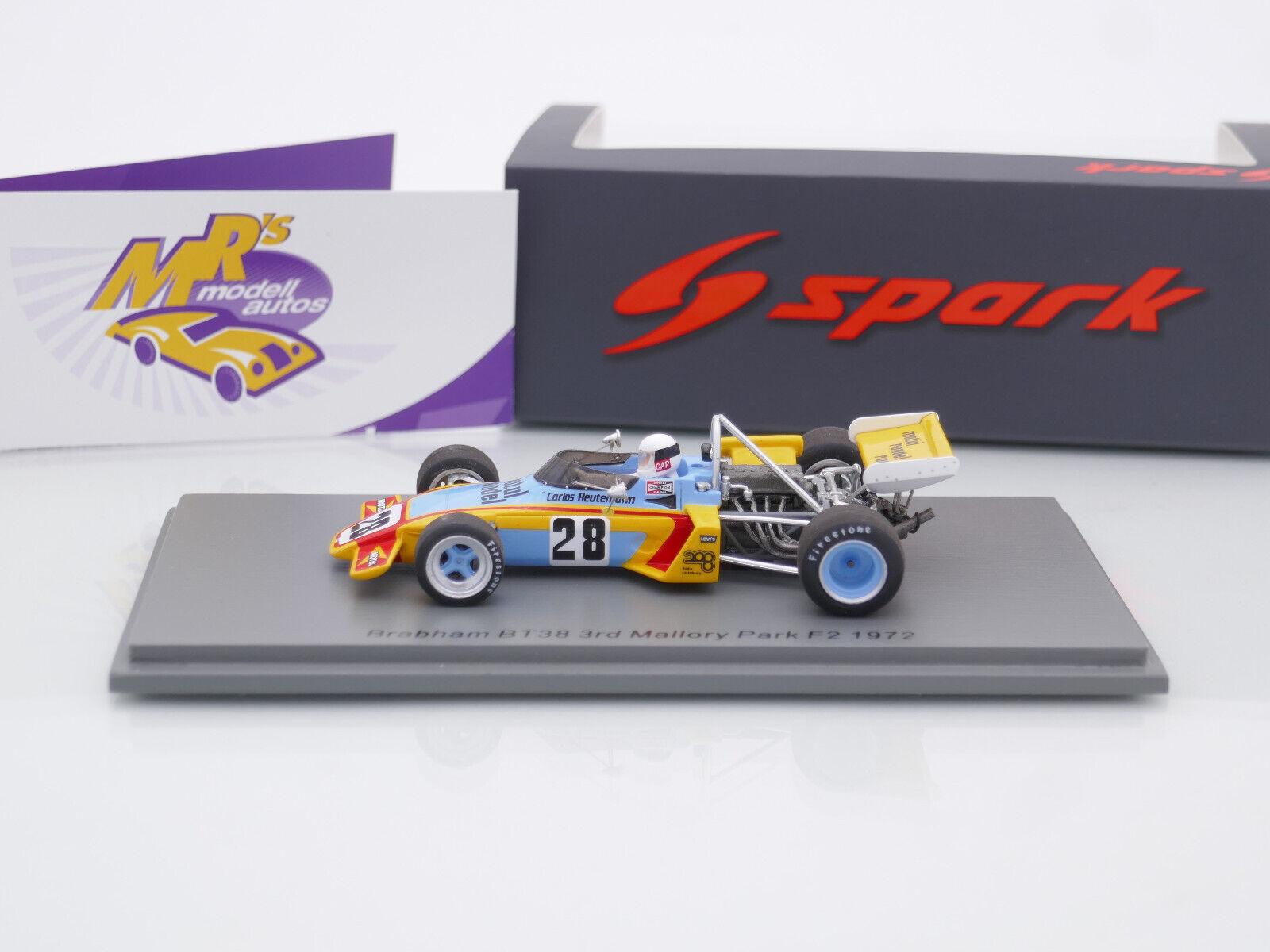 Mrs Modellautos - Spark S7435 # Brabham BT38 3rd Mallory Park F2 GP ...