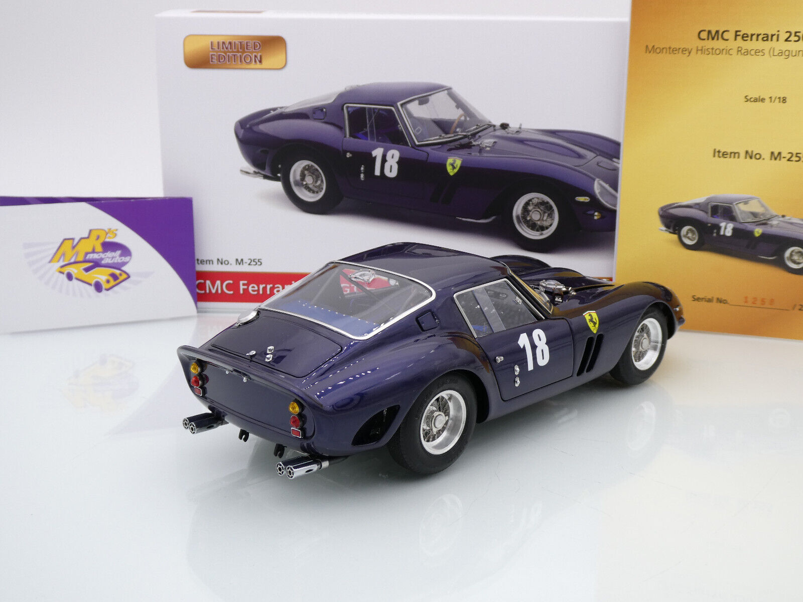 Mrs Modellautos - CMC M-255 # Ferrari 250 GTO Coupe Monterey Historic Races Laguna Seca 2004 1:18