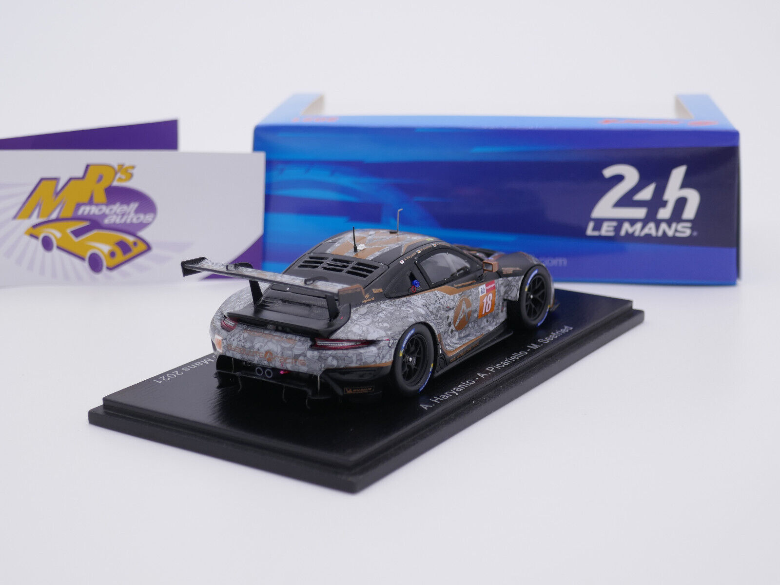 Mrs Modellautos - Spark S8265 # Porsche 911 RSR-19 No.18 24h. LeMans 2021 " Absolute Racing " 1:43