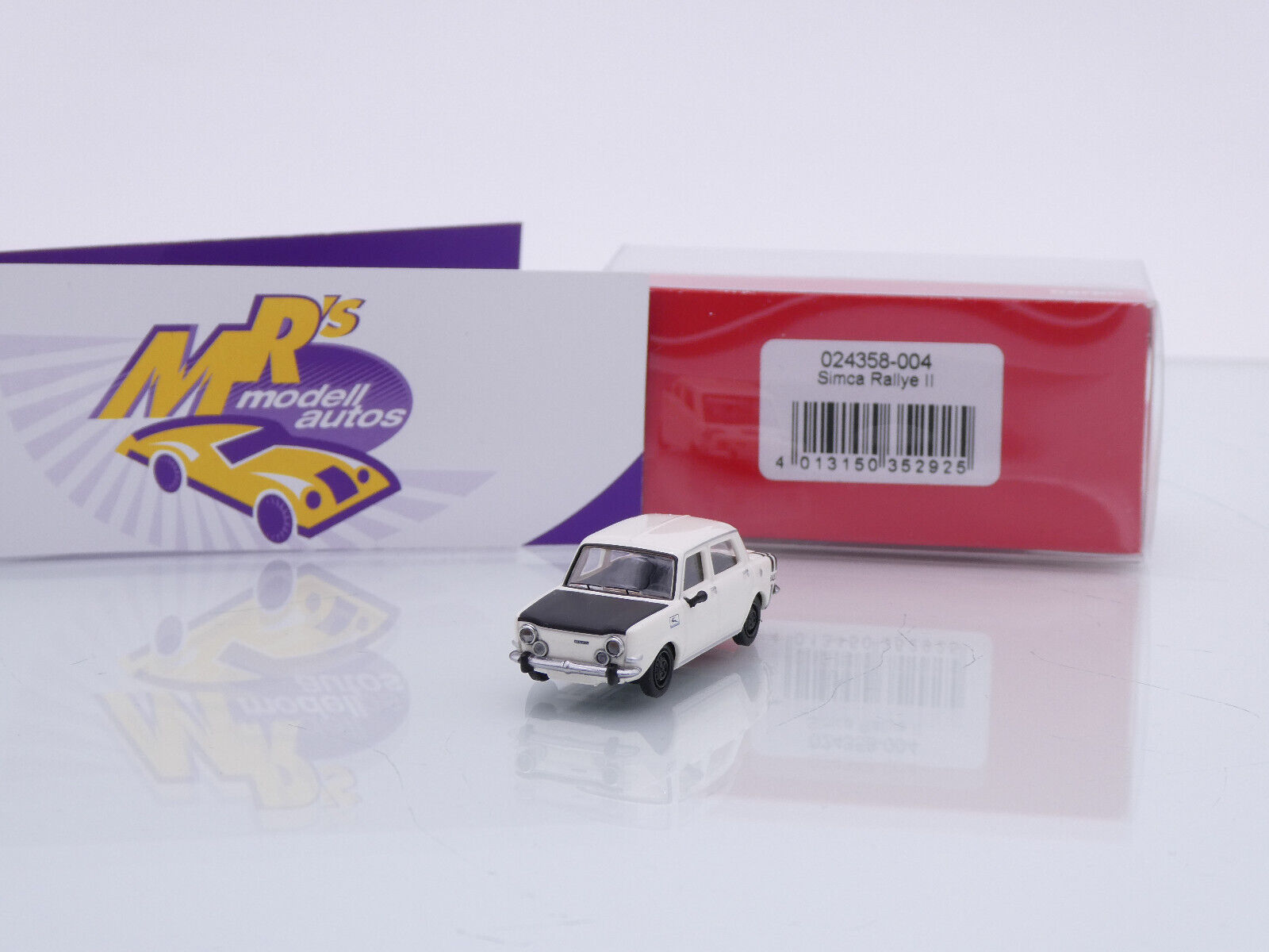 Mrs Modellautos - Herpa 024358-004 # Simca Rallye II " weiß-schwarz " 1:87