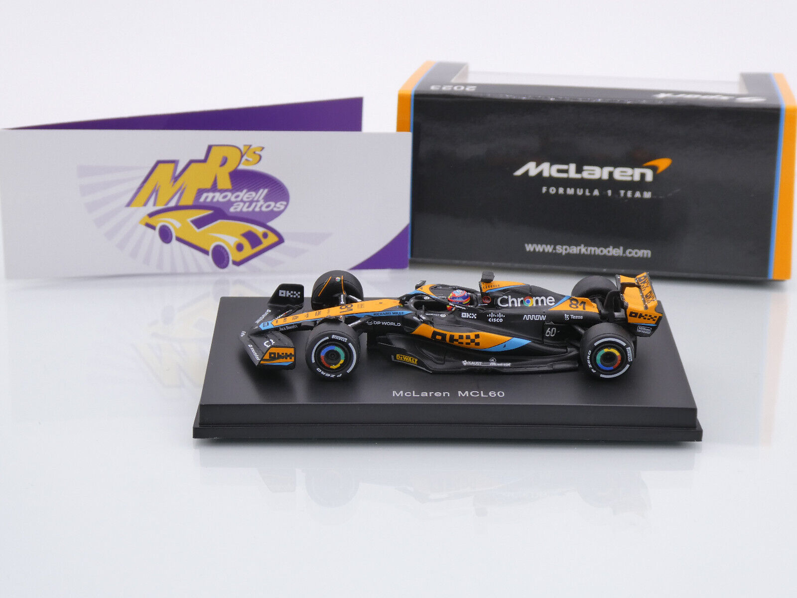 Mrs Modellautos - Sparky Y292 # McLaren MCL60 Nr.81 F1 Saison 2023 ...